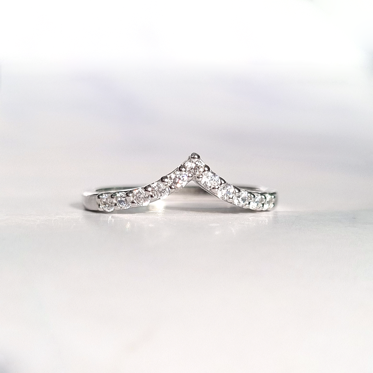Wishbone Curved Eternity Ring in Sterling Silver – Vianne Jewellery